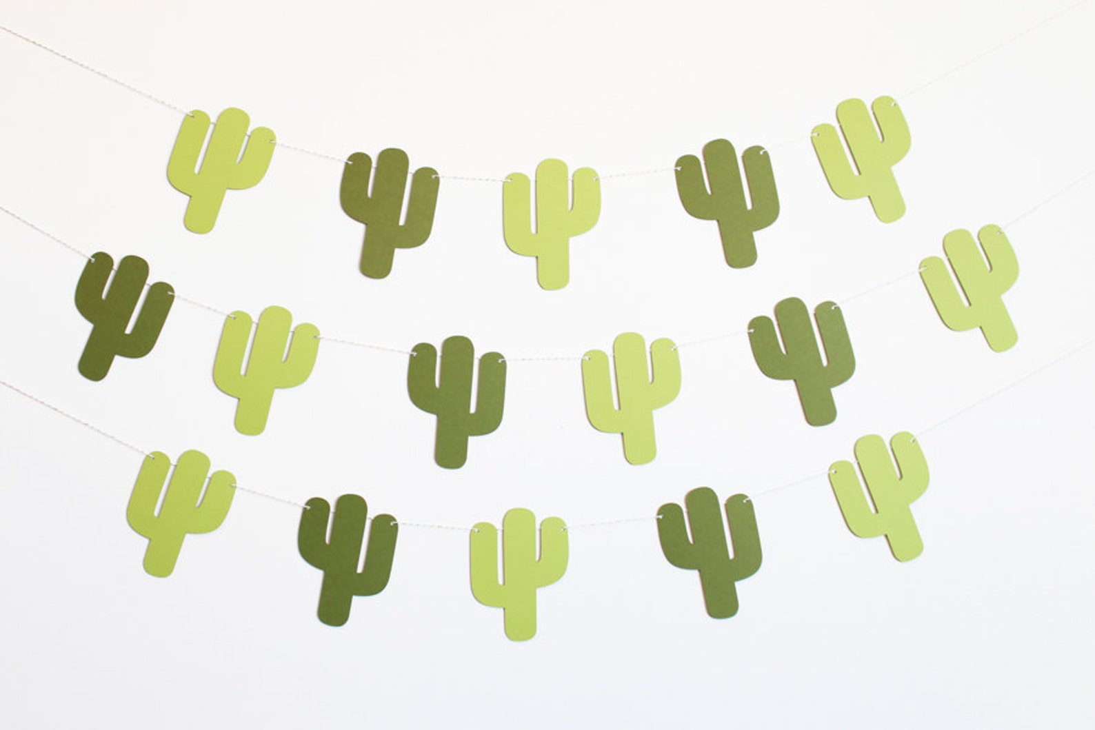 Cactus Party Banner - Customizable Colors - Etsy