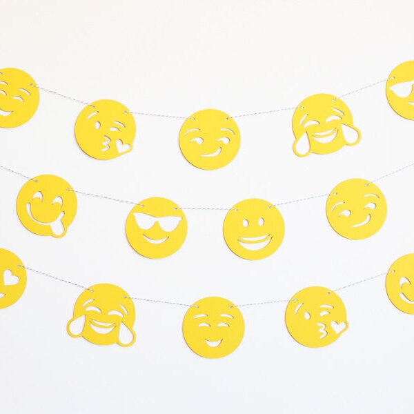 Emoji Party Banner - Etsy