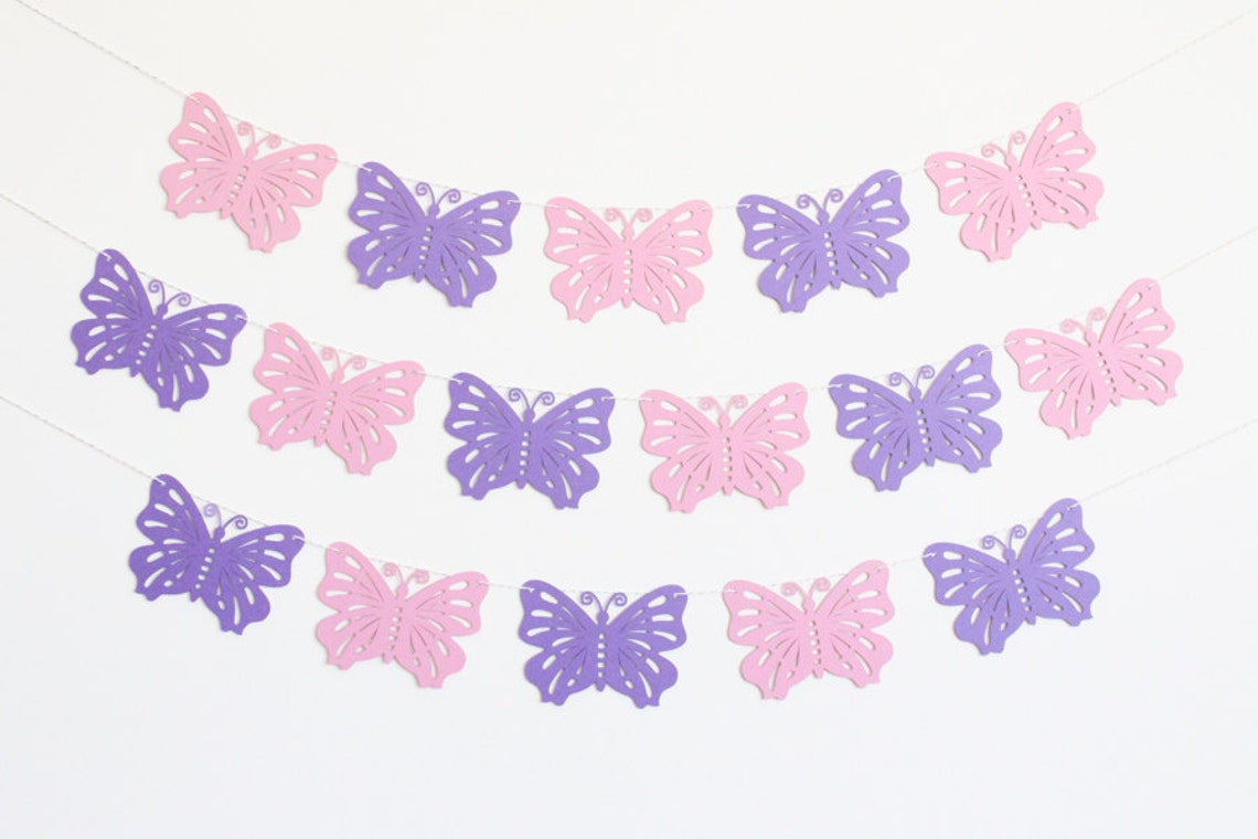 Butterfly Party Banner Customizable Colors - Etsy