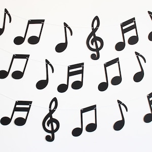 Music Notes Party Banner - Customizable Colors - Etsy