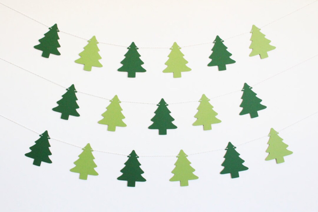 Christmas Tree Party Banner - Customizable Colors - Etsy