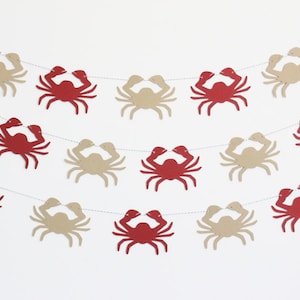 Crab Party Banner Customizable Colors | Etsy