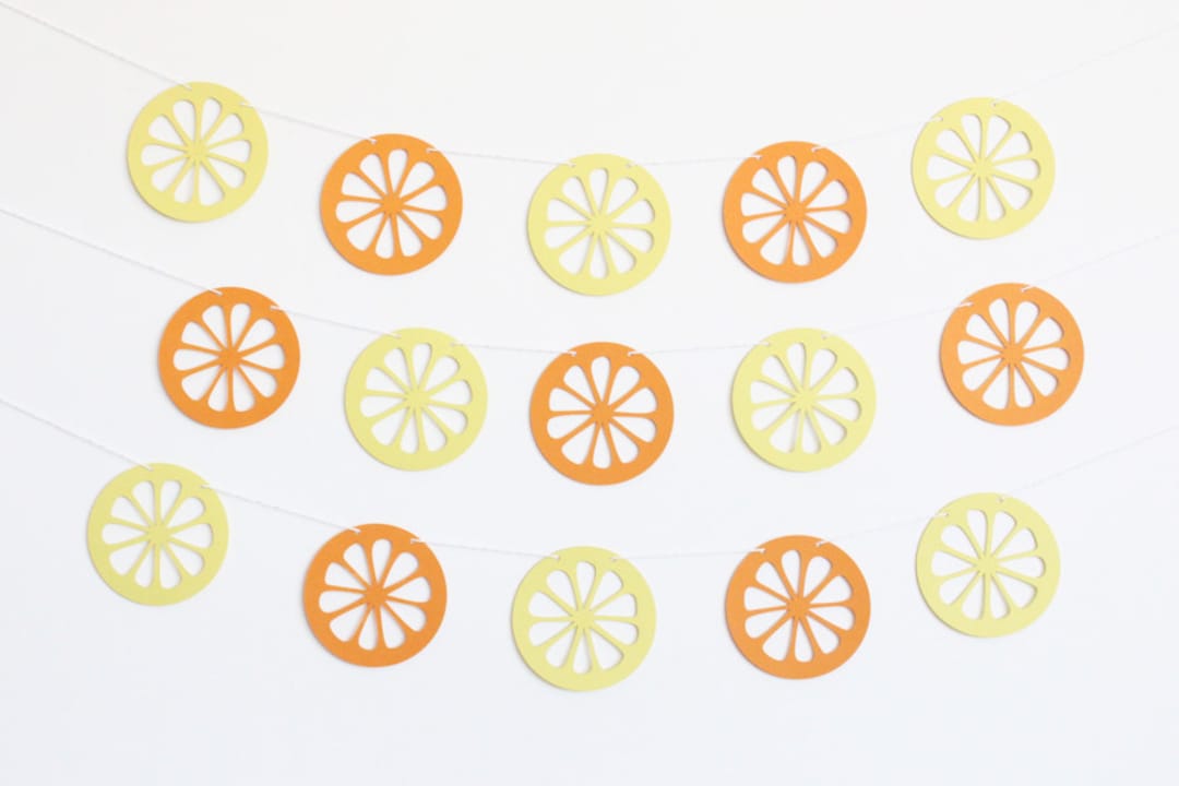 Citrus Lemon and Orange Party Banner - Customizable Colors - Etsy