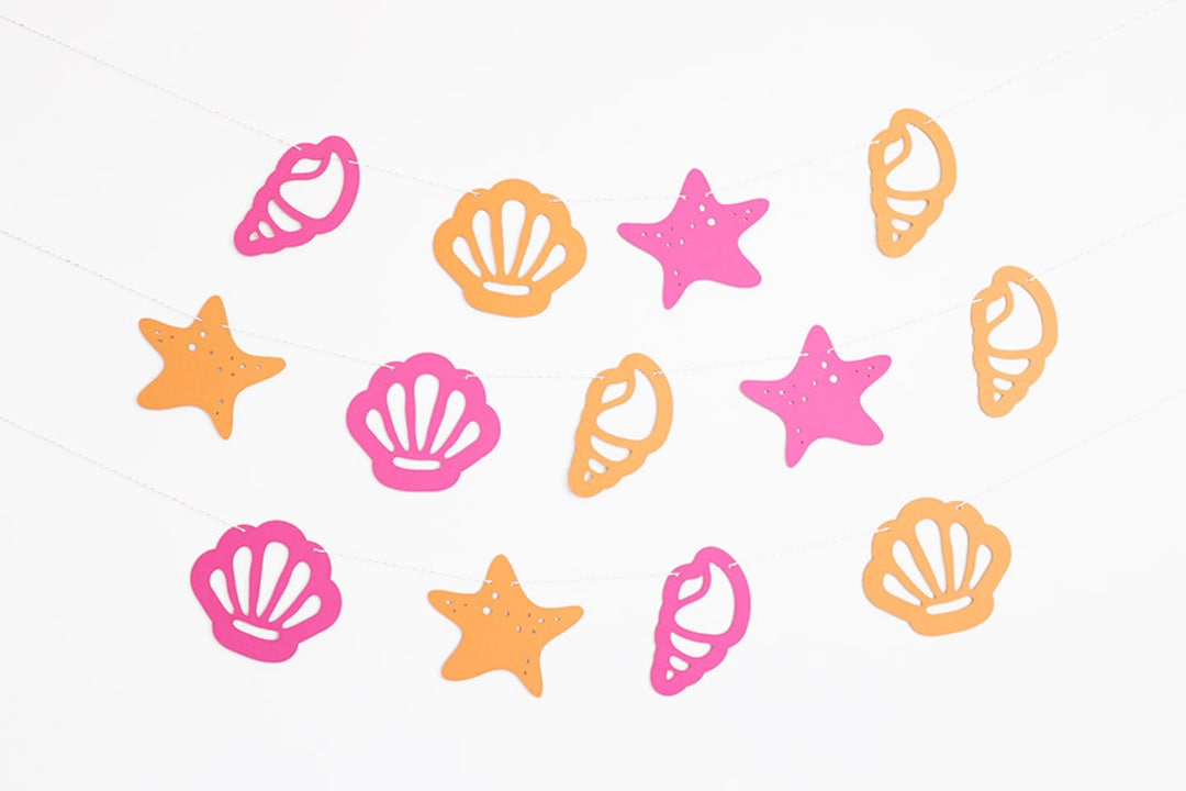 Seashell Party Banner - Customizable Colors - Etsy