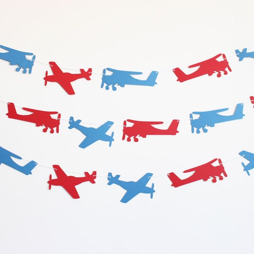 Airplane Party Banner Customizable Colors - Etsy