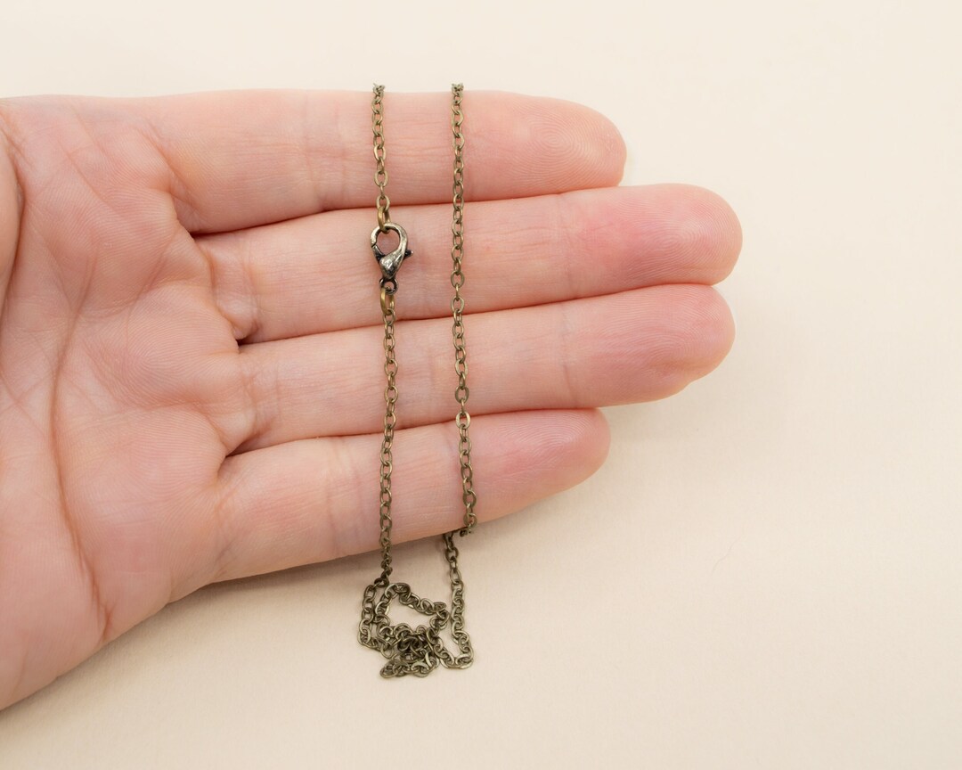 2mm Dainty Bronze Cable Chain, Antique Brass Chain, Finished Chain for ...