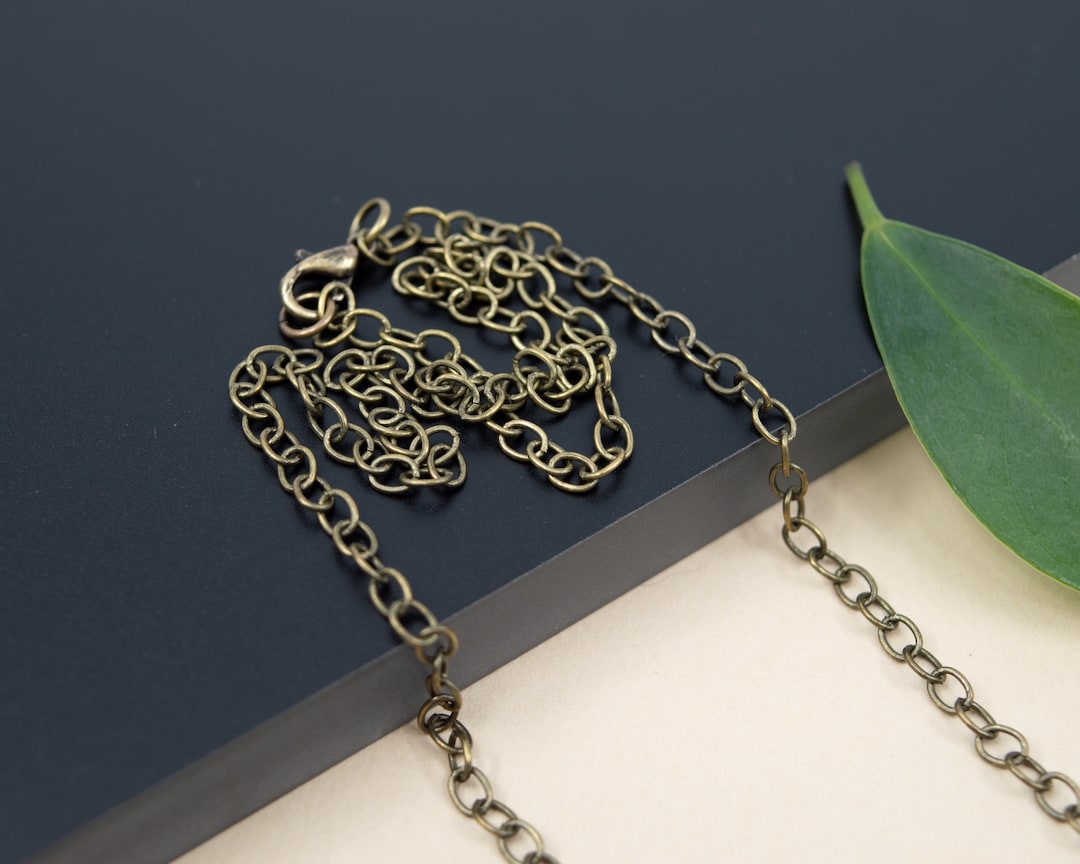3mm Bronze Cable Chain, Antique Brass Chain, Cable Soldered Link Chain ...