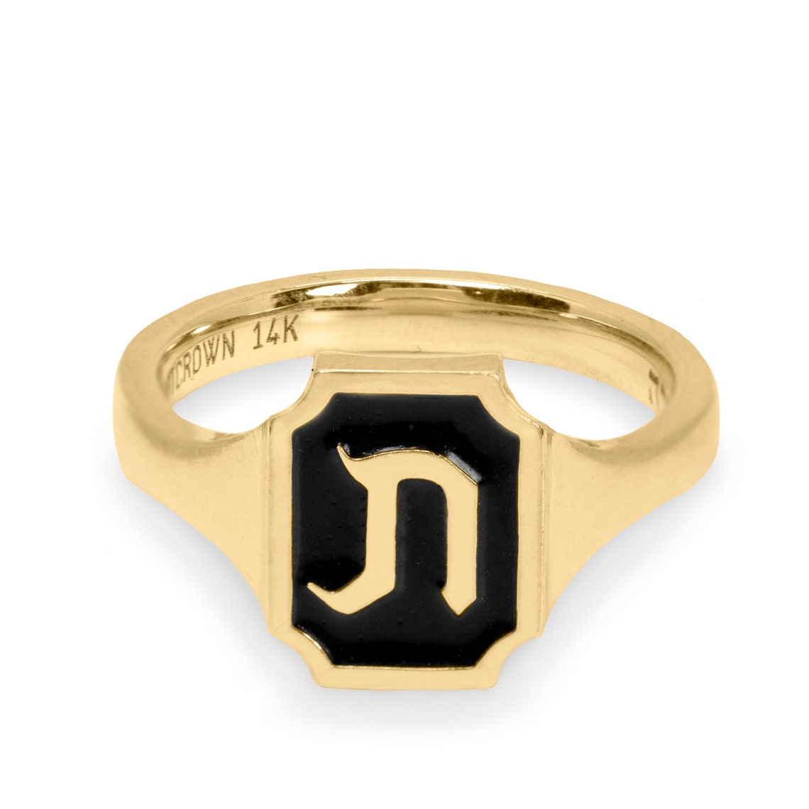 Monogram Gold Ring, Husband Gift, Engraved Ring, Pinky Ring, 14K Gold ...