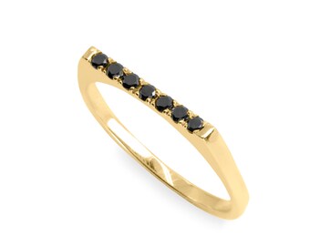 Thin Black Ring - Etsy