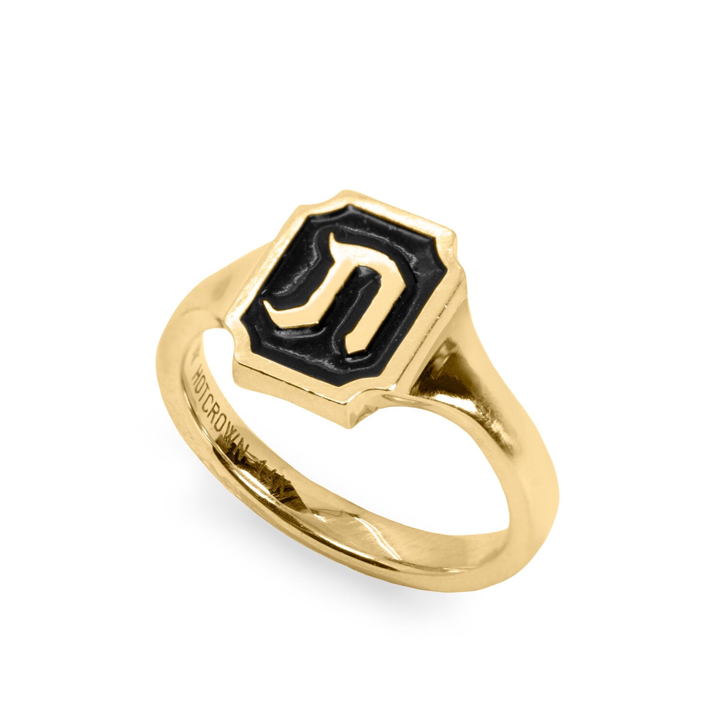 Monogram Gold Ring Husband Gift Engraved Ring Pinky Ring - Etsy