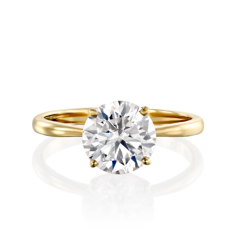 Monzonite Engagement Ring Yellow Gold Ring Wedding Ring - Etsy