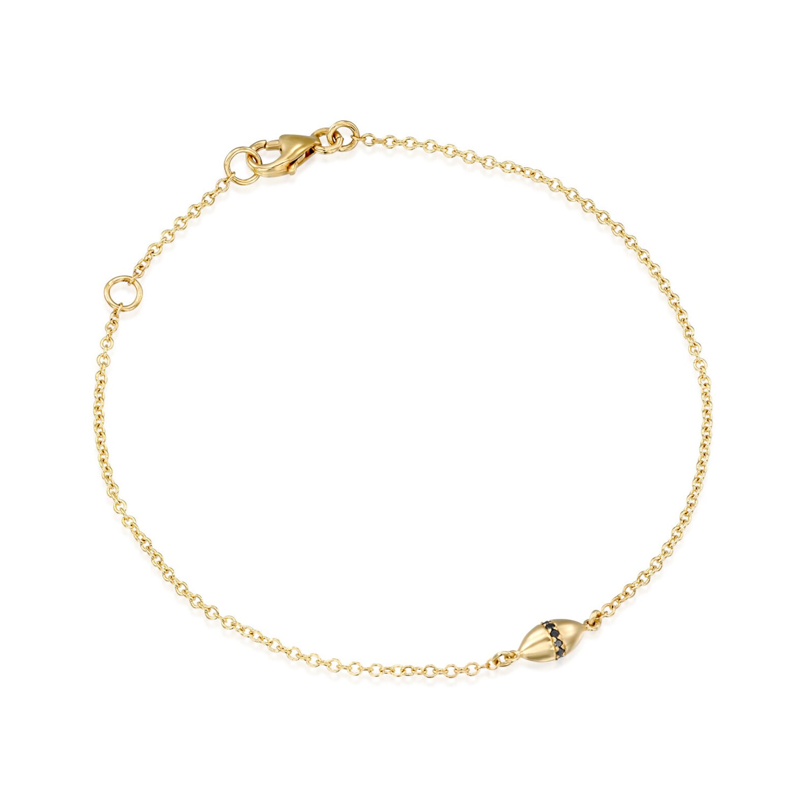 Encrusted Diamonds Gold Bracelet, Gold Diamonds Bracelet, Black ...