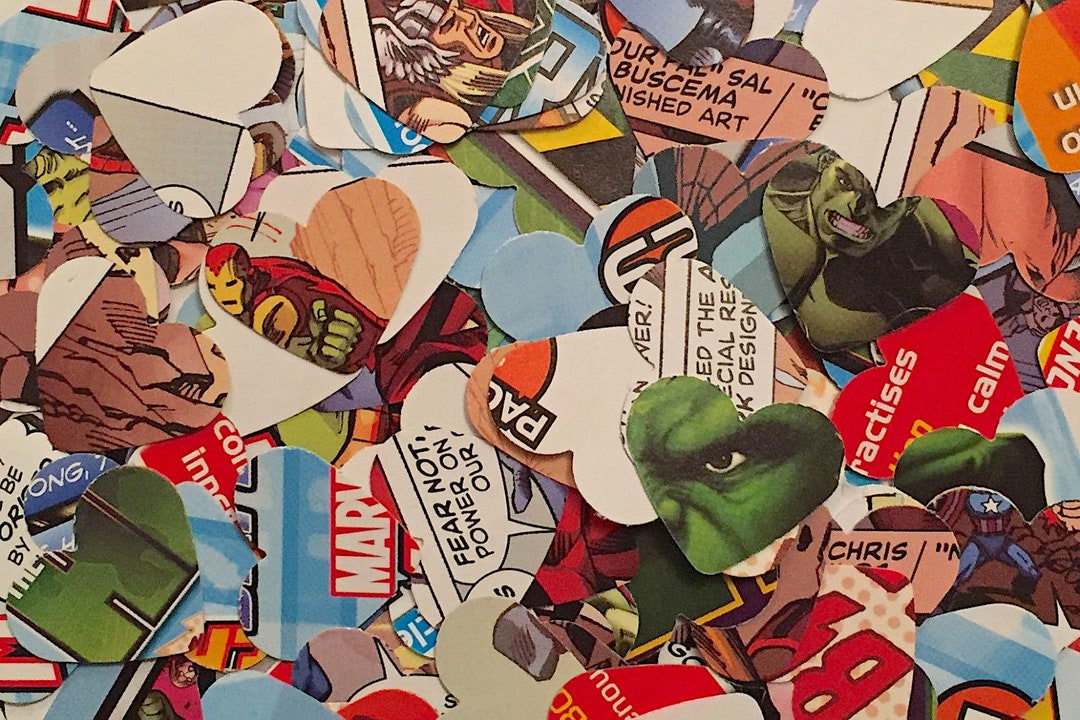 Superhero Comic Book Theme Confetti | Hearts & Stars | Fun Wedding or ...
