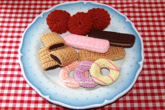 Knitting & Crochet Pattern for a Selection of Biscuits / | Etsy