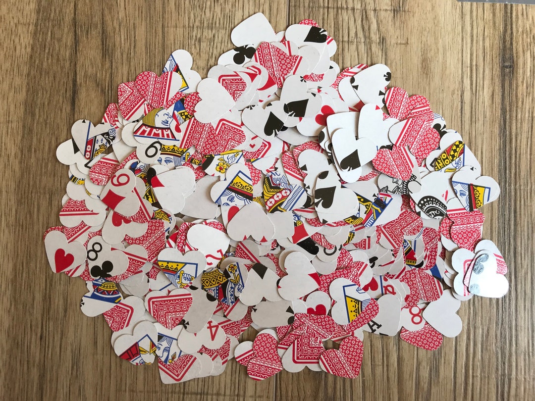 Playing Card Table Confetti | Heart-shaped | Perfect Decor for Casino ...