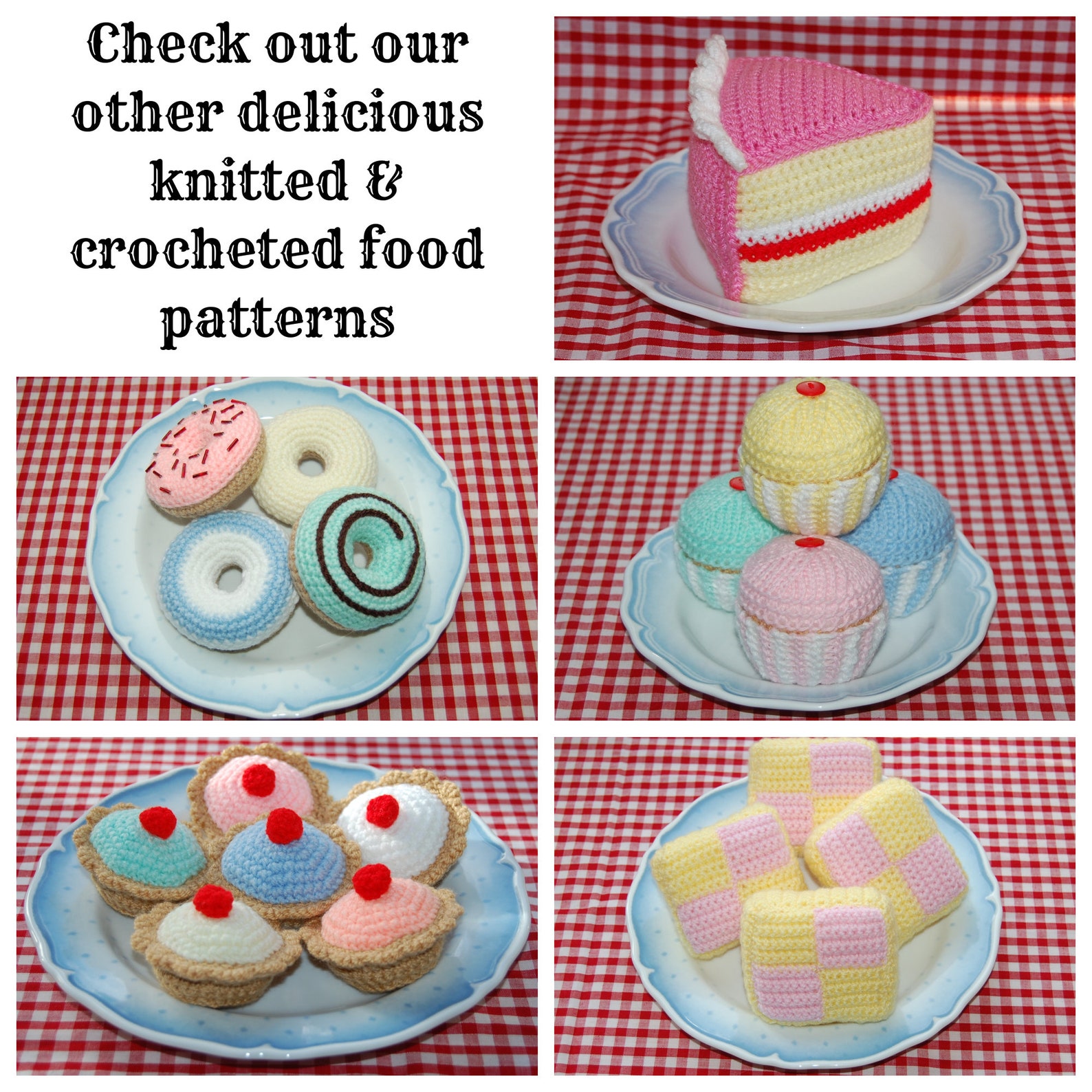 Crochet Birthday Cake Slice Pattern: Toy Food (PDF Pattern) - Etsy