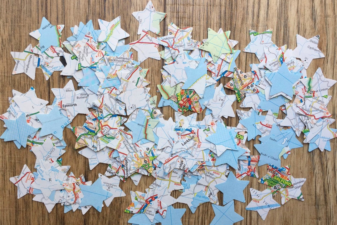 London/uk Map Confetti: Travel Theme Party/wedding Table Decor (hearts ...