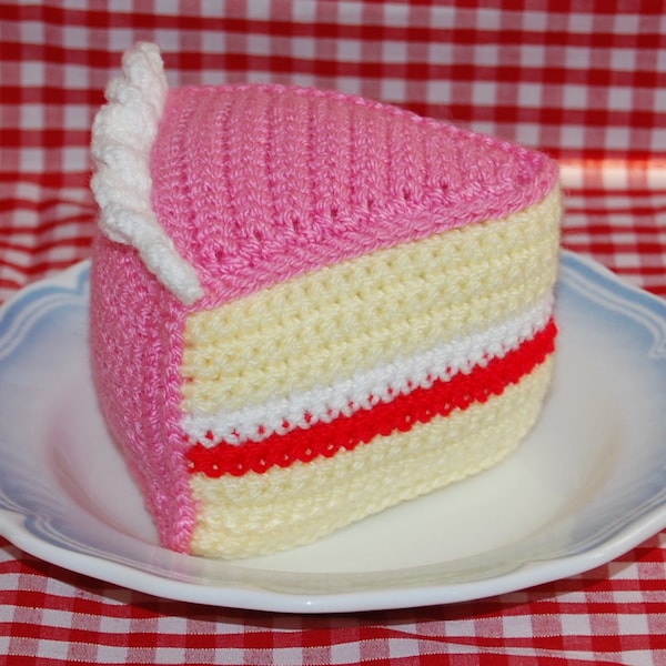 Crochet Slice of Birthday Cake - Etsy