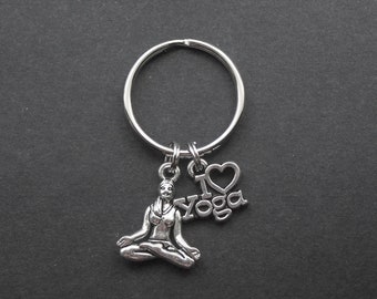 Yoga Keychain | Etsy