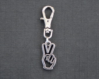 Peace Sign Keychain | Etsy