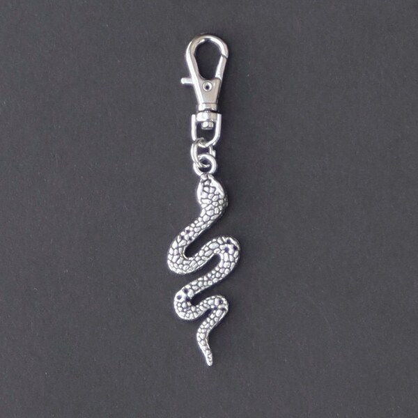 Silver Snake Charm - Etsy