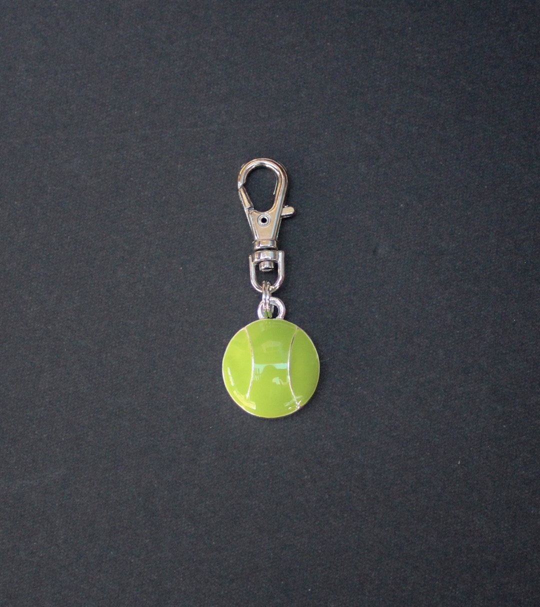 Tennis Ball Zipper Charm-enamel-silver-tone - Etsy UK