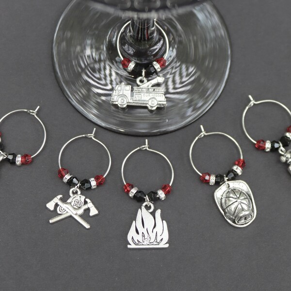 Firefighter Charm - Etsy