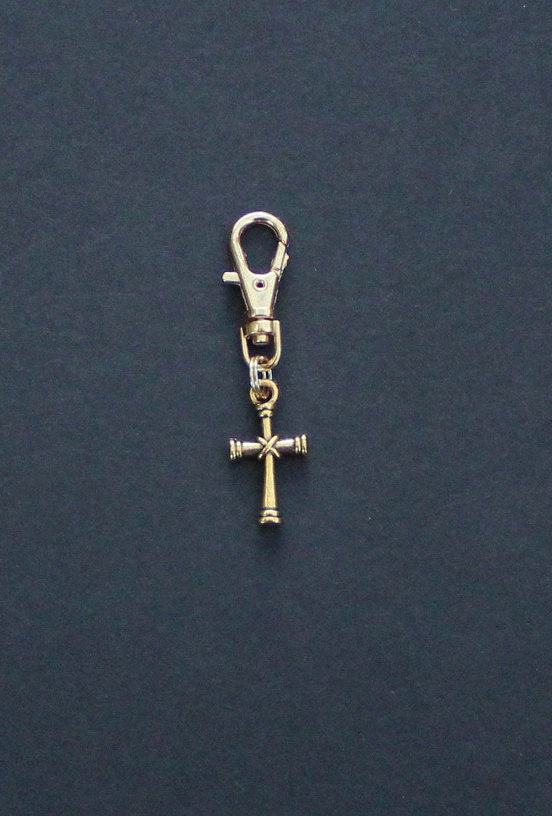 Cross Zipper Charm-dark Gold - Etsy