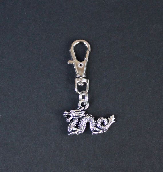 Dragon Zipper Charm-3d-silver-tone - Etsy
