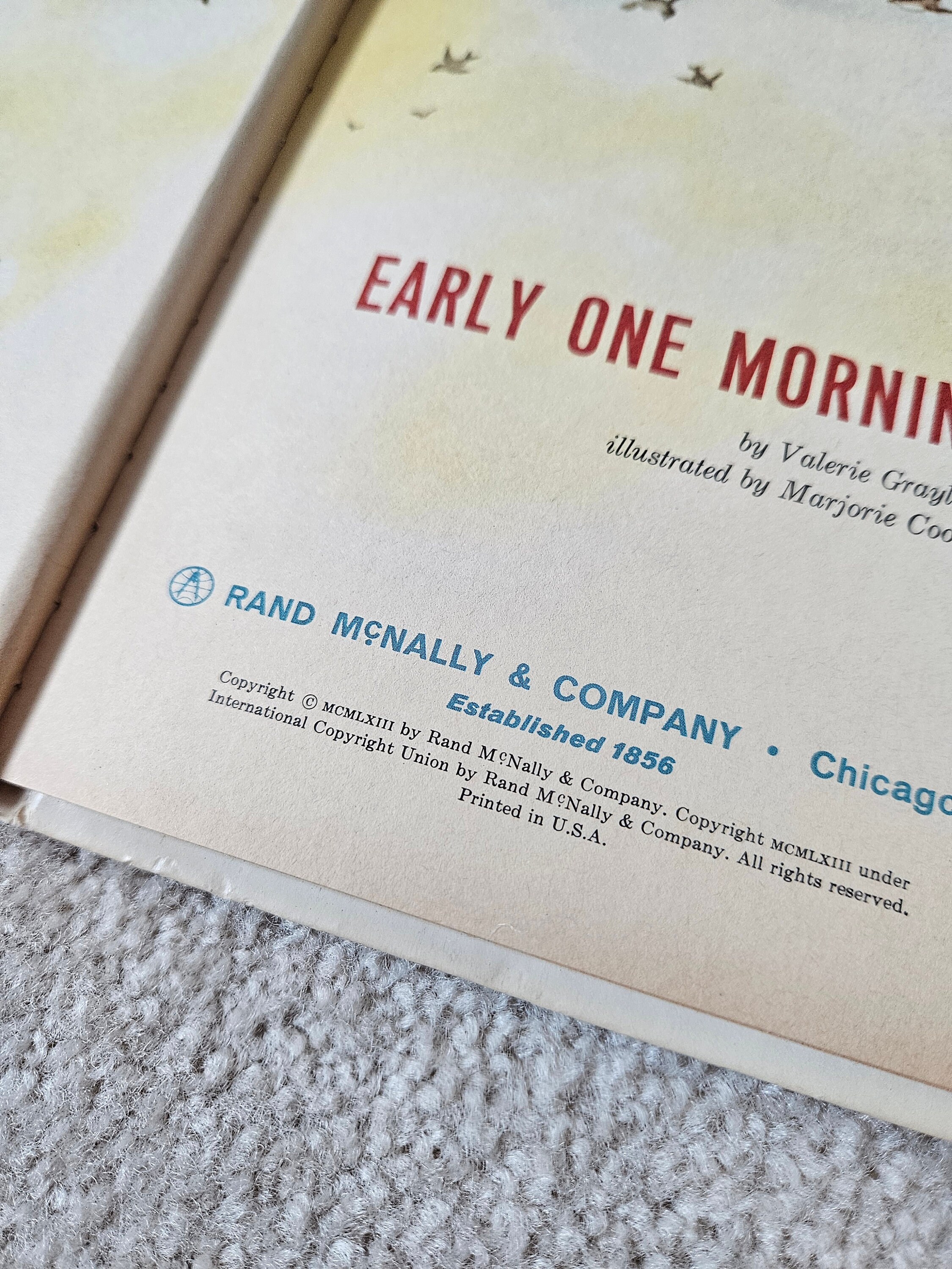 Vintage Children's Book Early One Morning 1963 - Etsy