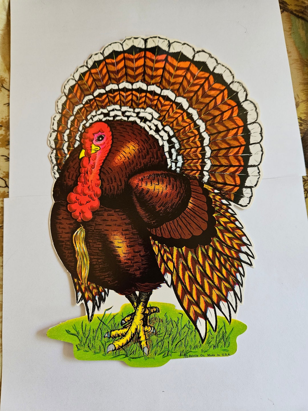 Vintage Beistle Thanksgiving Decoration Die Cut Turkey - Etsy