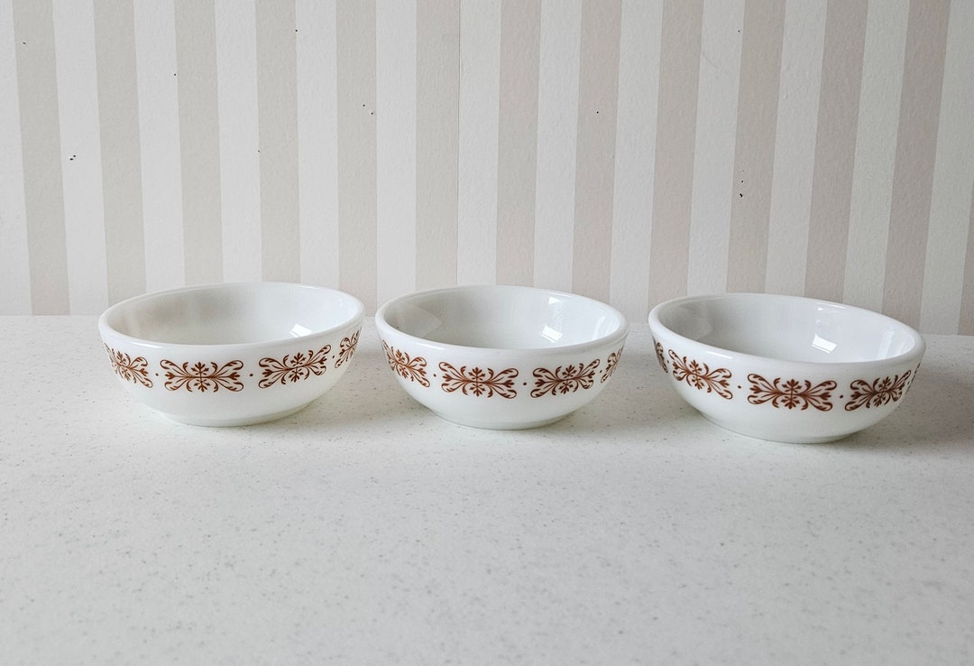 Vintage Pyrex Bowls Copper Filigree Corning Tableware - Etsy