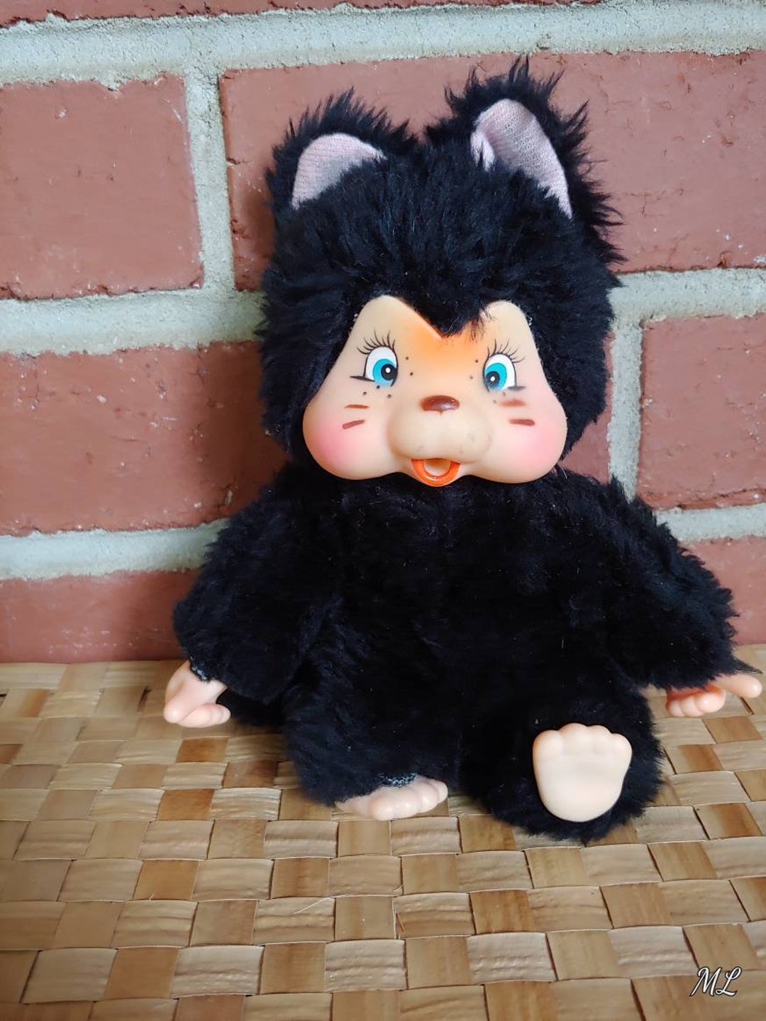 1979 Nyamy Cat Monchhichi Knockoff Vintage Thumbsucker Plush 7 Inch HTF ...