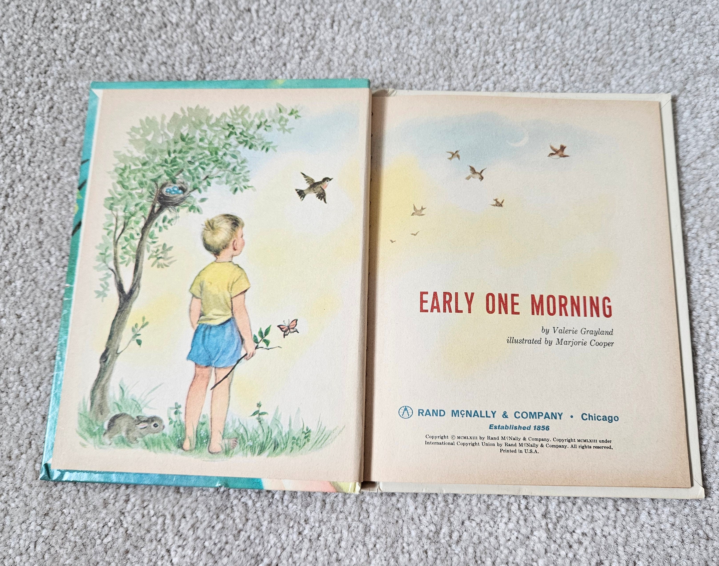 Vintage Children's Book Early One Morning 1963 - Etsy