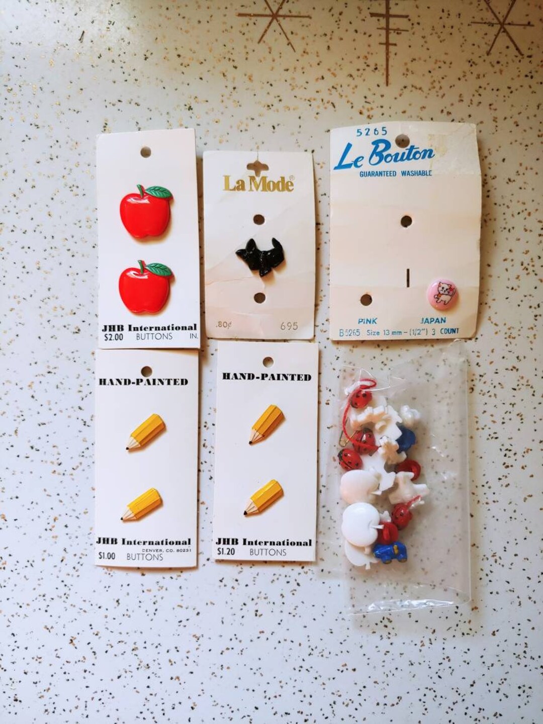 Vintage Button Lot Animals, Pencils, Children's Notions - Etsy