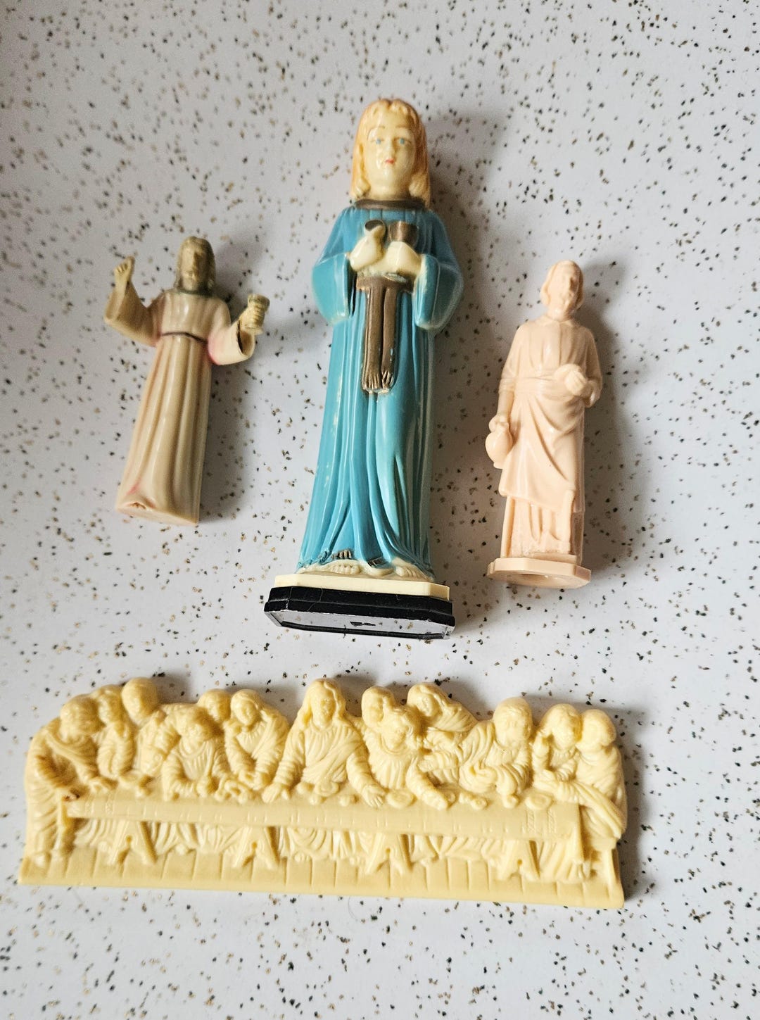 1960s Plastic Religious Figurines Boy Jesus Holy Communion Dashboard ...