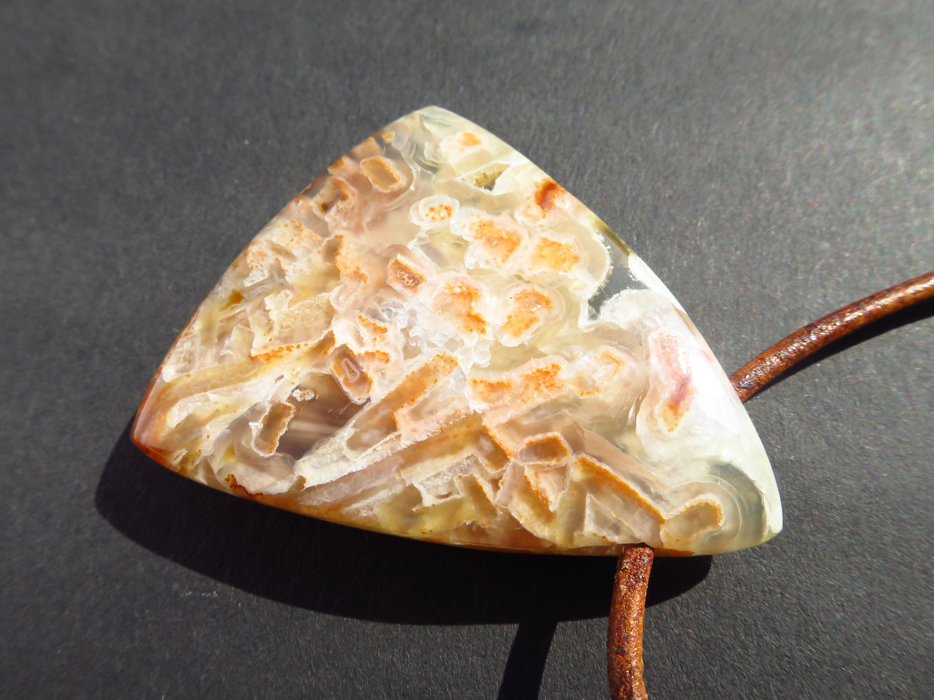 Rare Stick Agate Pendant Agate From Turkey Drilled Pendant | Etsy