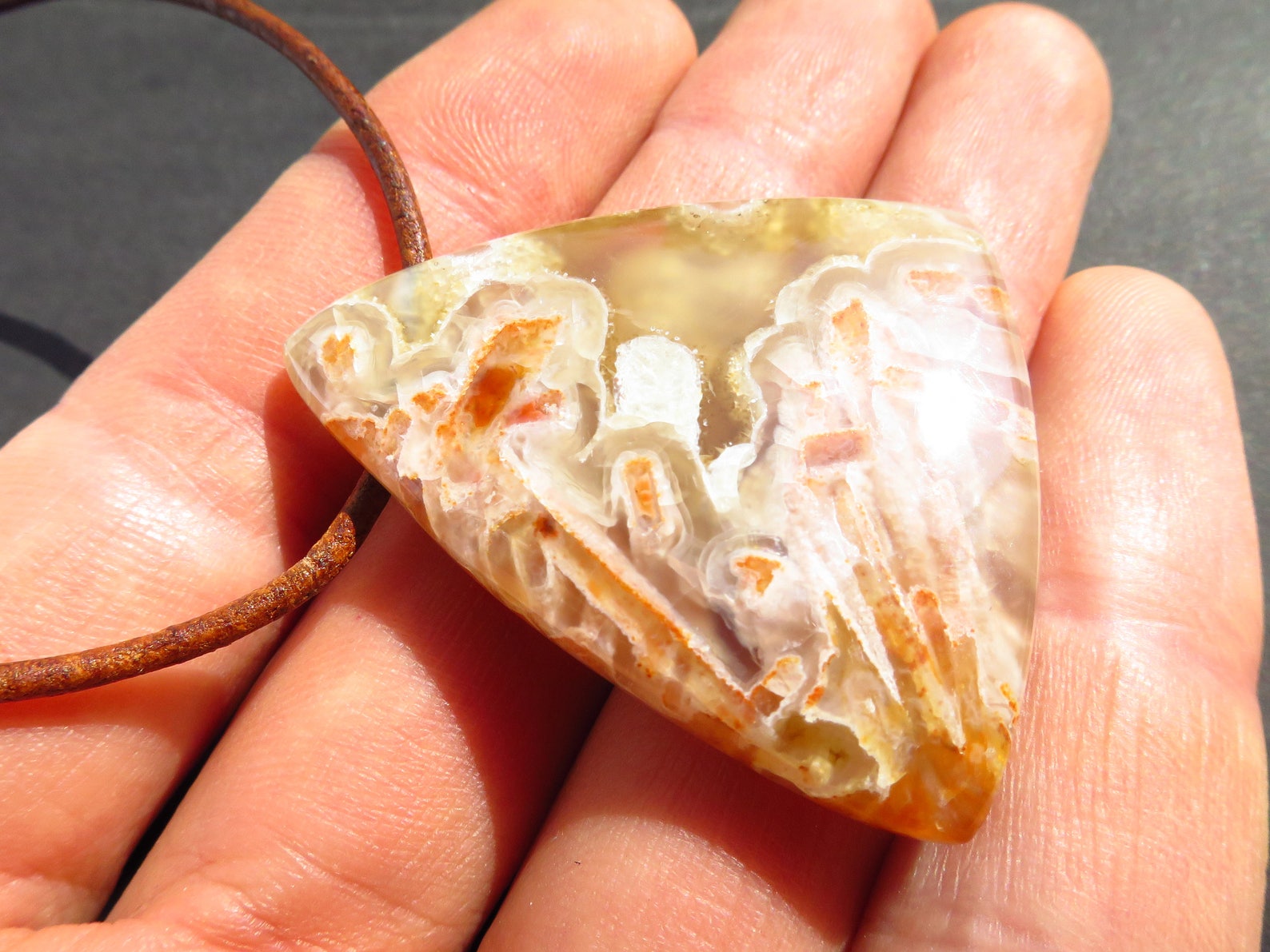 Rare Stick Agate Pendant Agate From Turkey Drilled Pendant - Etsy