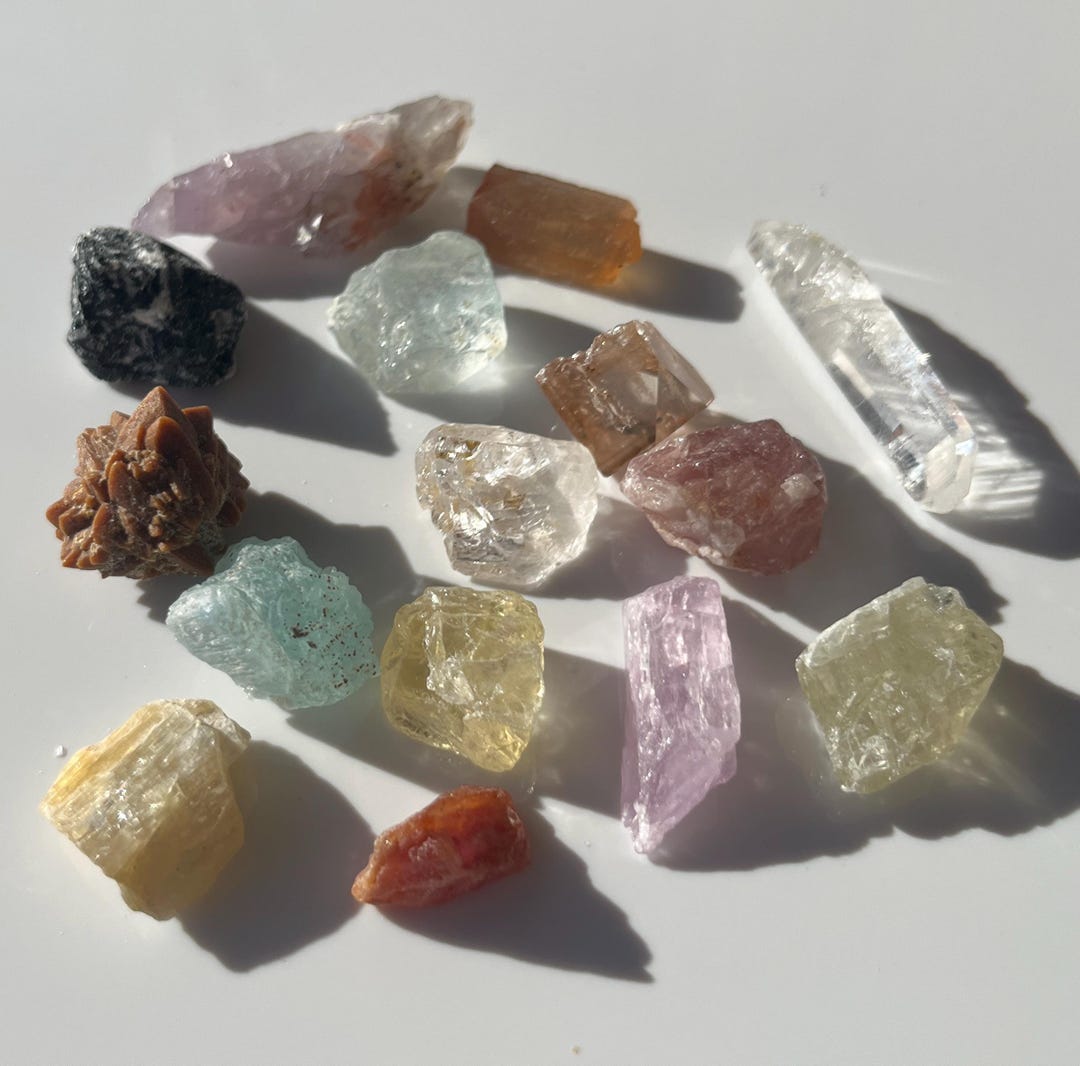 Rare Stone Medley Lot | Kunzite, Amblygonite, Auralite, Scheelite ...