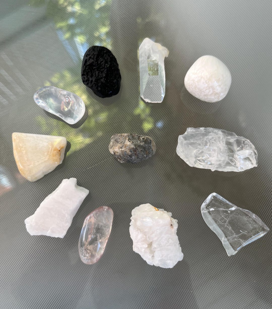 New Consciousness Stone Lot. Phenakite, Azeztulites, Scolecite, Tektite ...