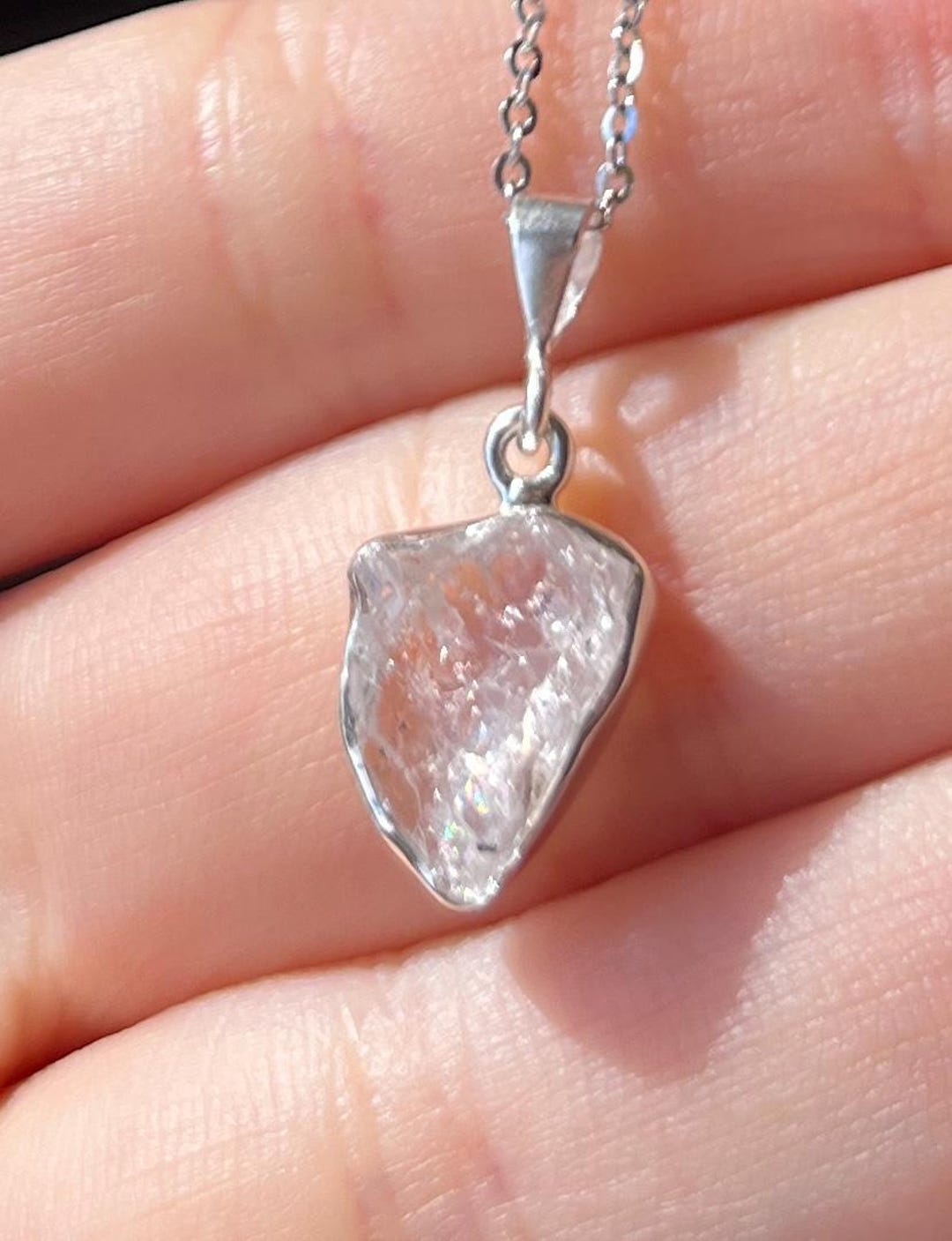 Rare Raw Clear Nigerian Phenakite Phenacite Crystal Sterling Silver ...