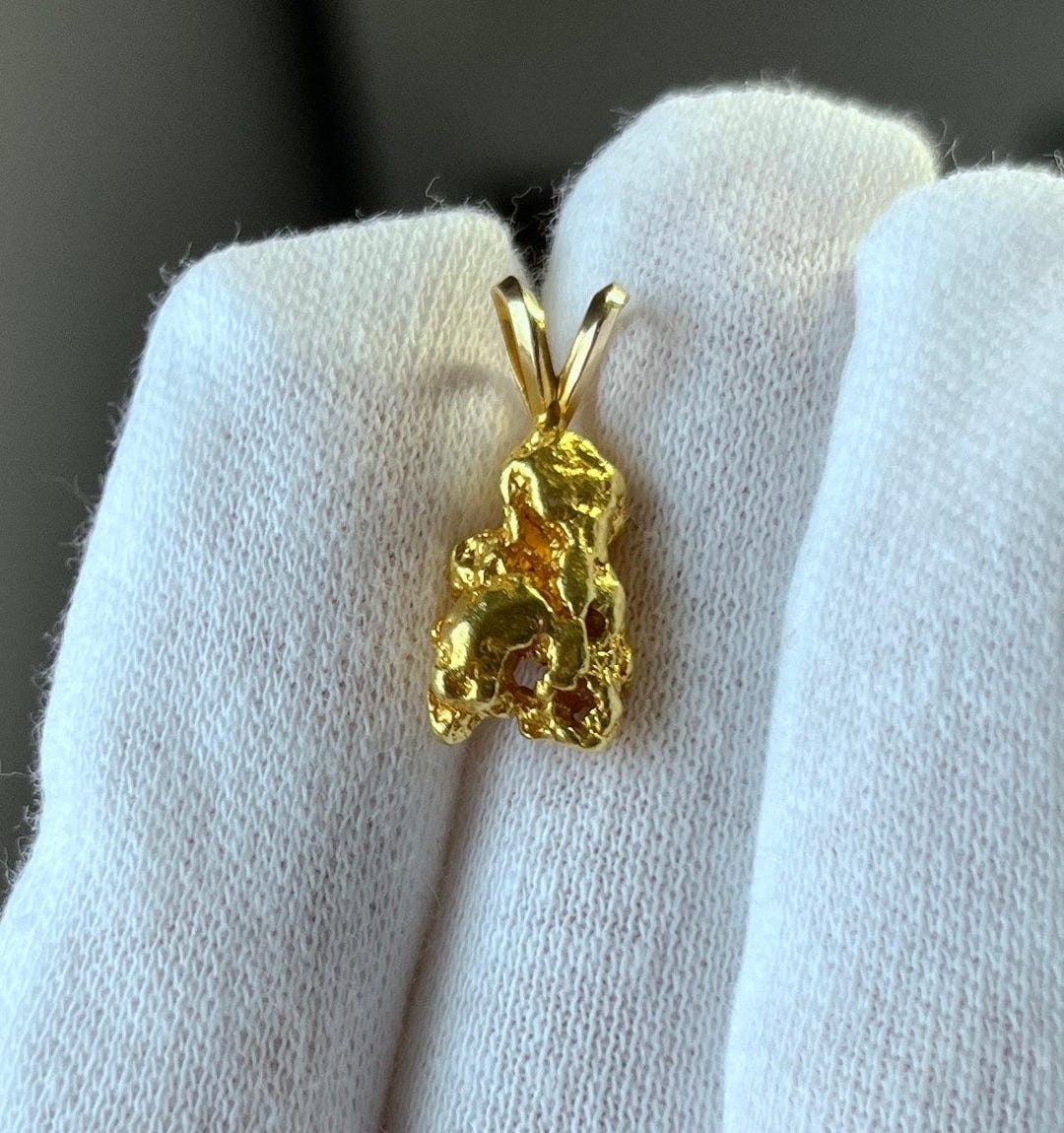 Raw Natural 17.5ct/3.5g Pure Alaskan GOLD NUGGET approx. 20k Gold & 10k ...