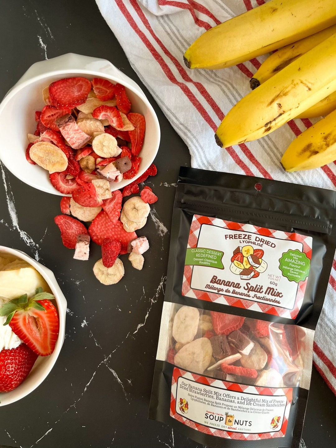 Freeze-dried Banana Split Mix, Freeze Dried Treat, Unique Gift, Custom ...