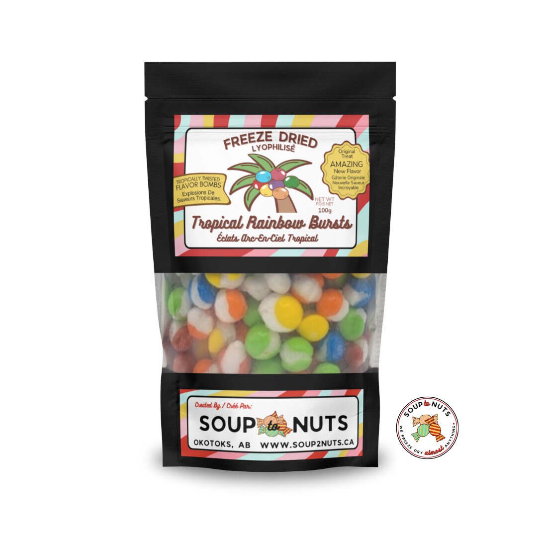 Freeze-dried Tropical Rainbow Puffs, Stocking Stuffer, Unique Gift ...
