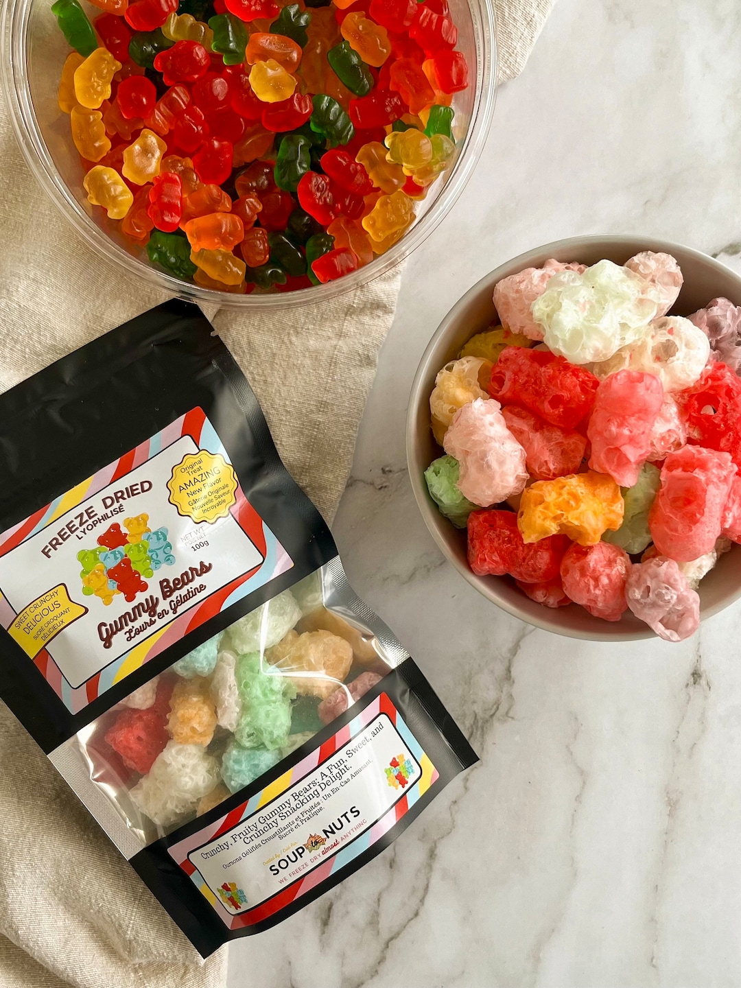 Freeze-dried Gummy Bears, Unique Gift Freeze Dried Candy, Freeze Dried ...