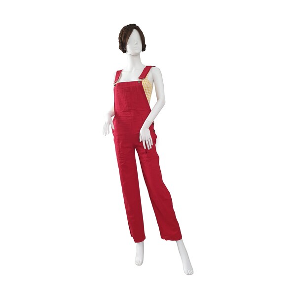 Red Overalls - Etsy