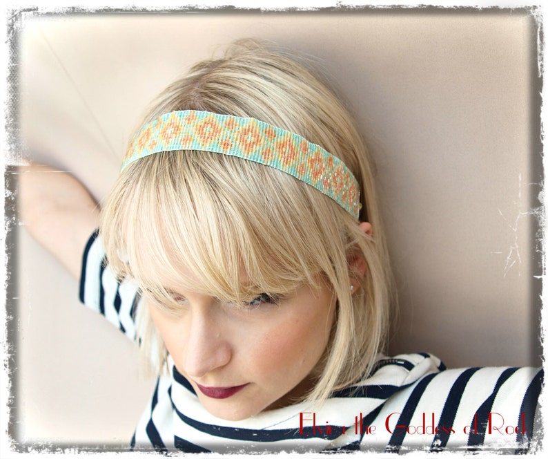 Pastel Hippie Beaded Headband, Festival - Etsy