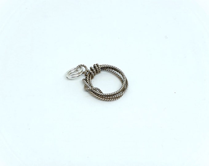 Silver Lasso Rope Charm. Vintage 1970s Bracelet Charm. - Etsy