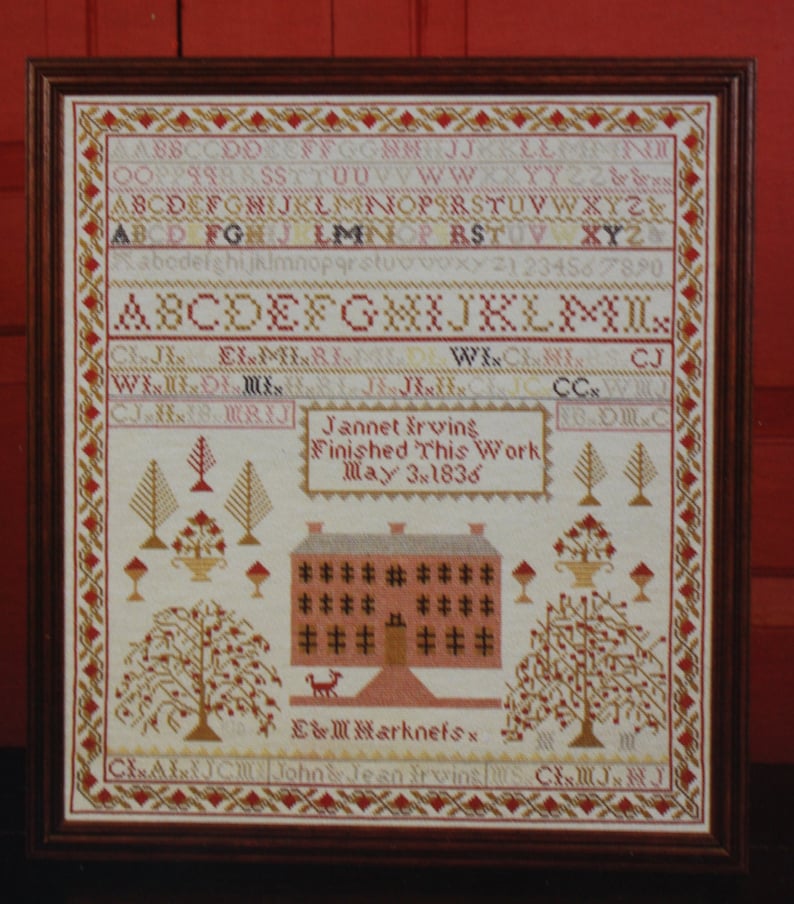 The Jannet Irving Reproduction Sampler PRINTED Chart - Etsy