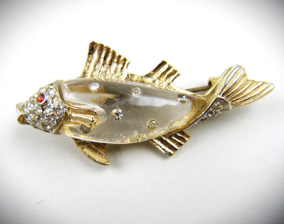 Signed Coro Sea Imp Jelly Belly Brooch Patented 1949 - Etsy